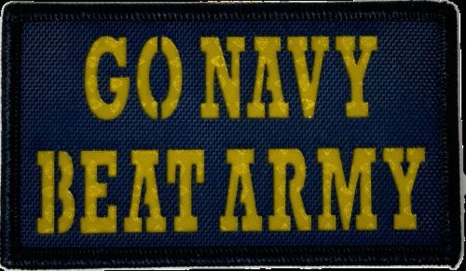 Go Navy Beat Army, Blue/Yellow, 3.5″X2″, Service Academy | IR.Tools™